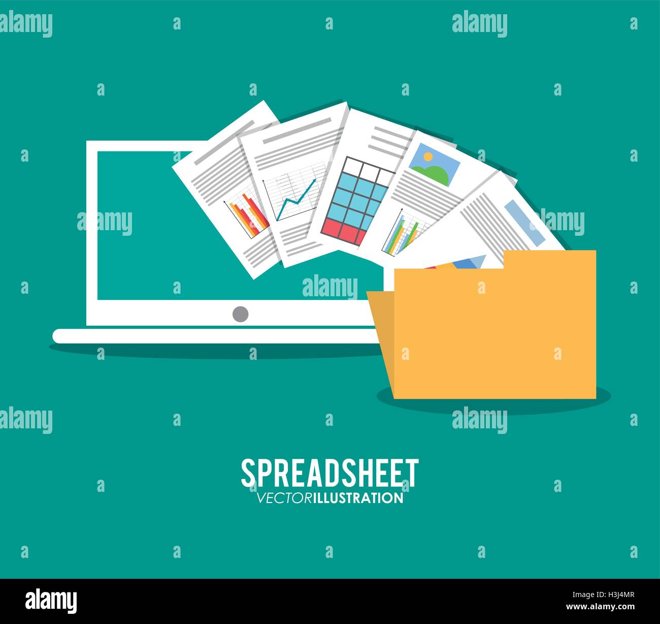 Spreadsheet design, technology and infographic concept Stock Vector ...