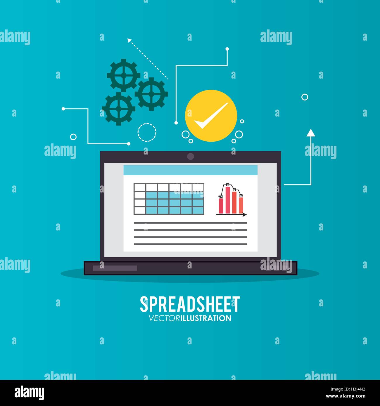 Spreadsheet design, technology and infographic concept Stock Vector ...