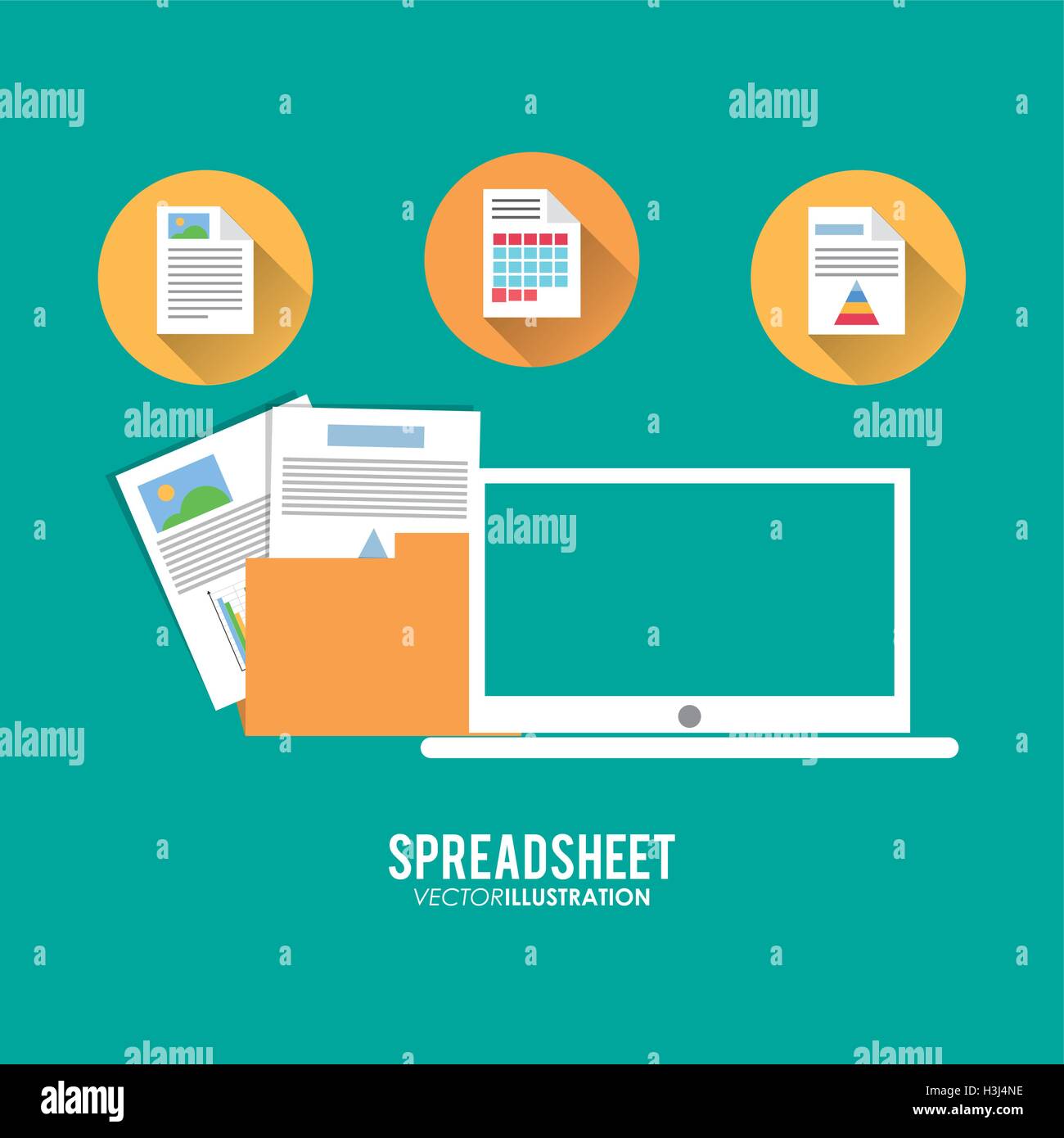 Spreadsheet design, technology and infographic concept Stock Vector ...