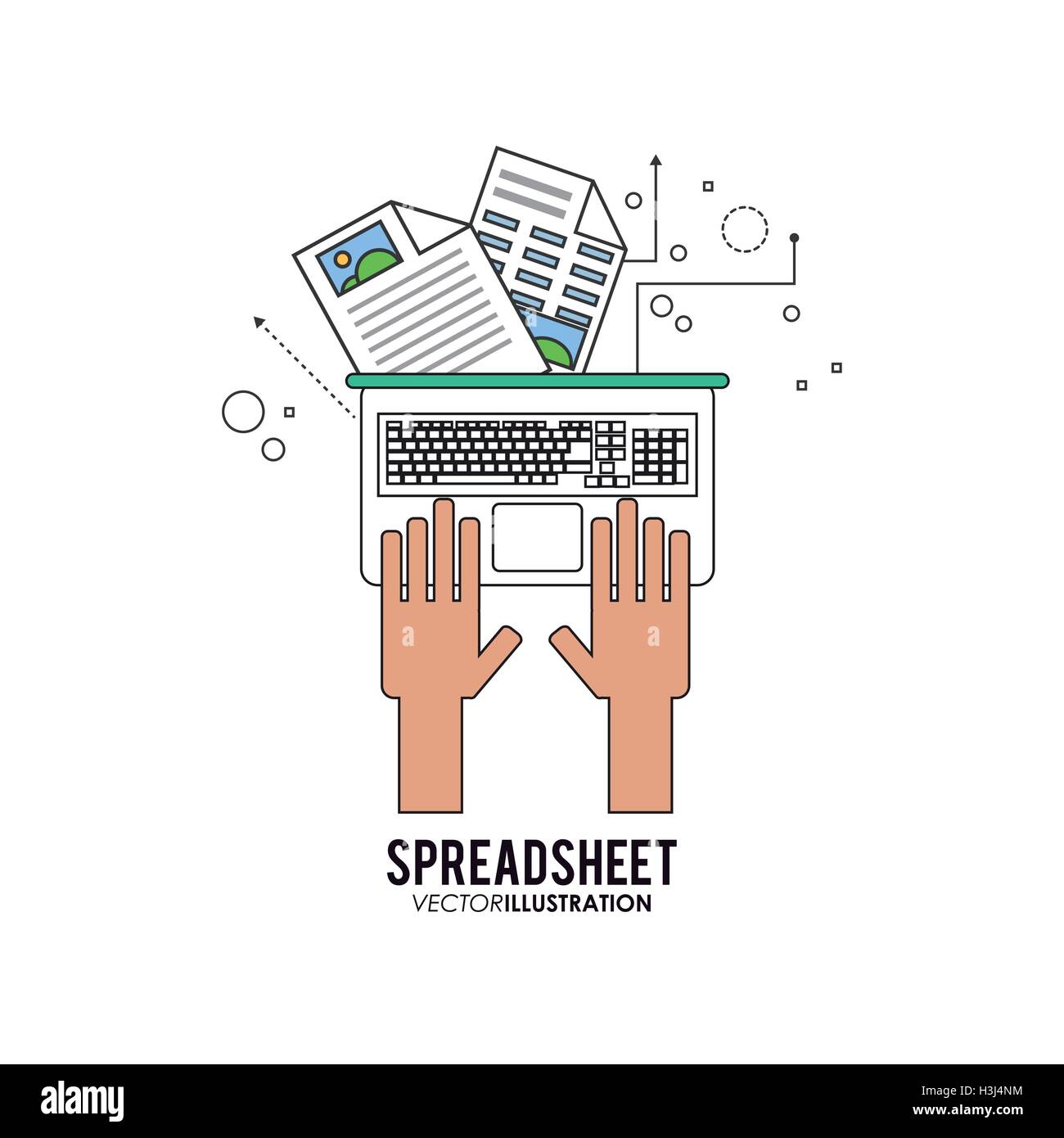 Spreadsheet design, technology and infographic concept Stock Vector ...