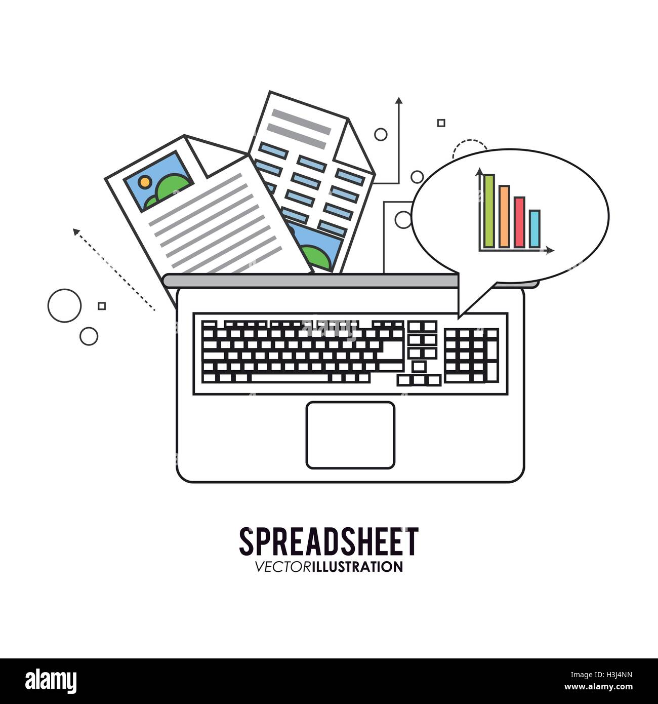 Spreadsheet design, technology and infographic concept Stock Vector ...