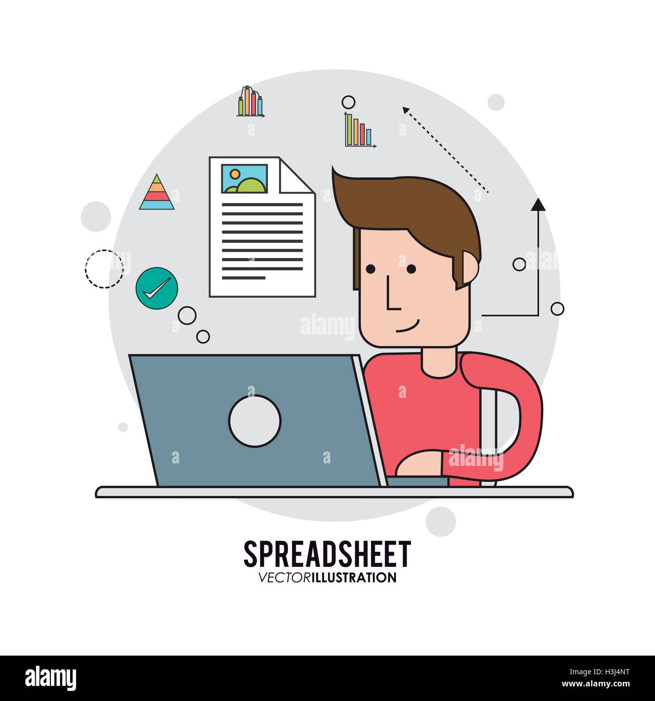Spreadsheet design, technology and infographic concept Stock Vector ...
