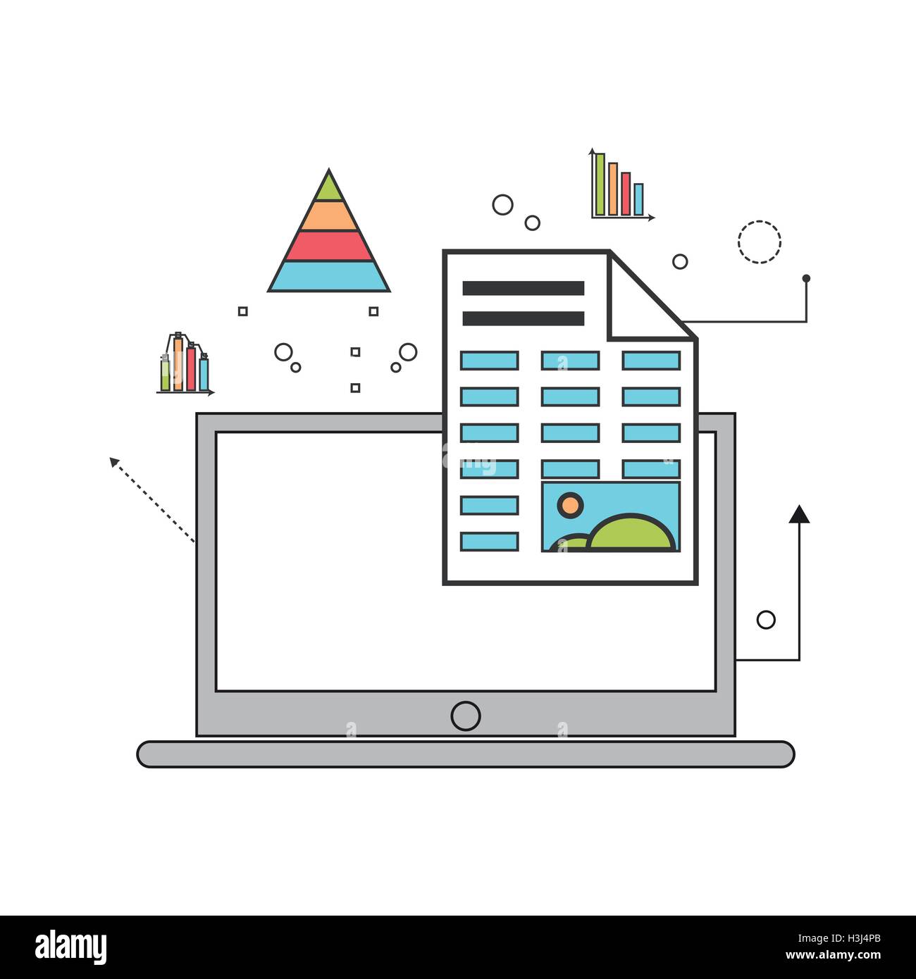 Spreadsheet design, technology and infographic concept Stock Vector ...