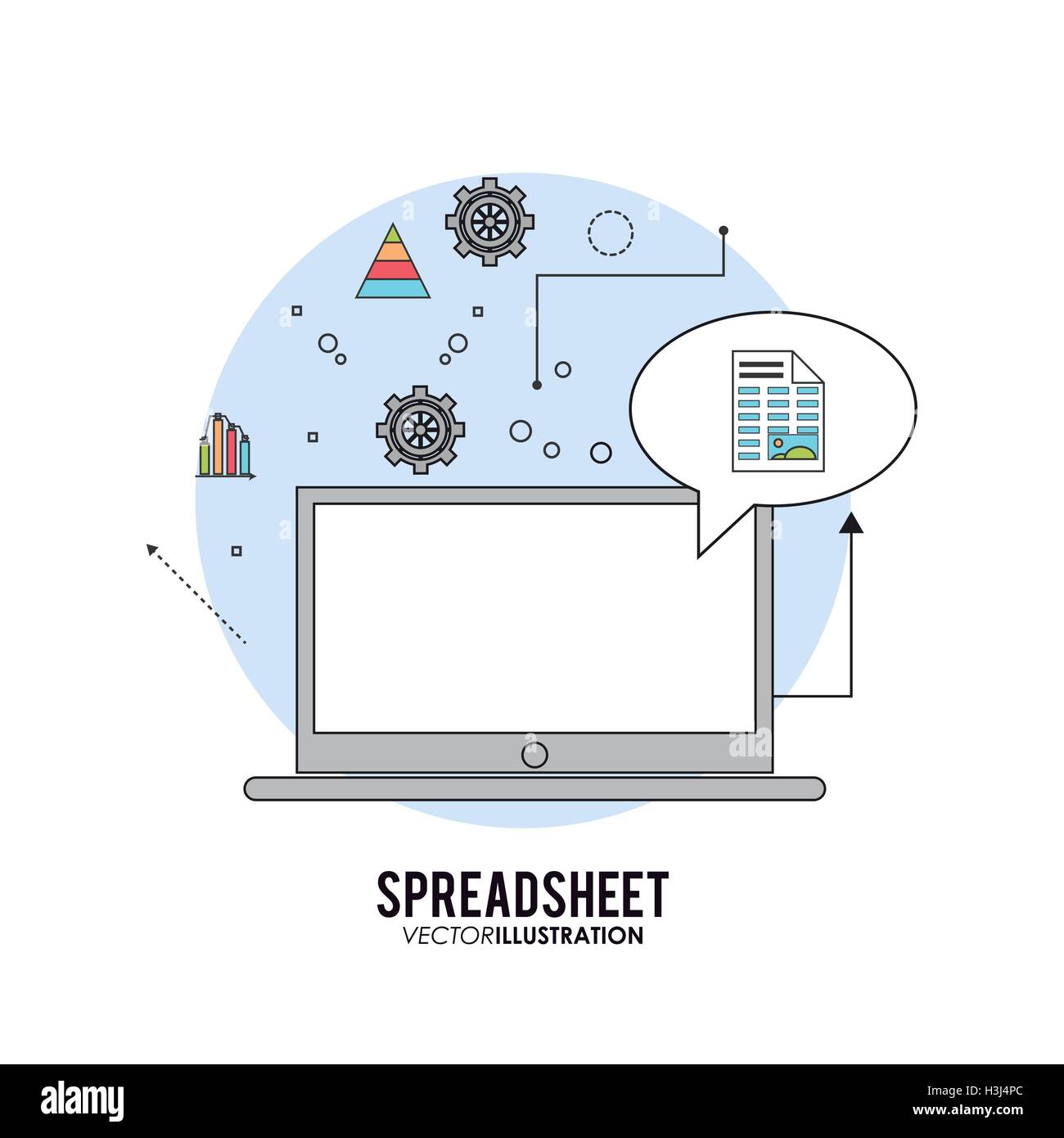 Spreadsheet design, technology and infographic concept Stock Vector ...
