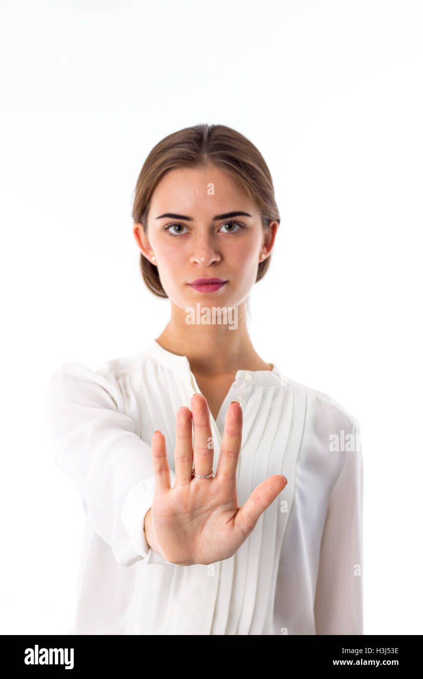 Hand in front of face hi-res stock photography and images - Alamy