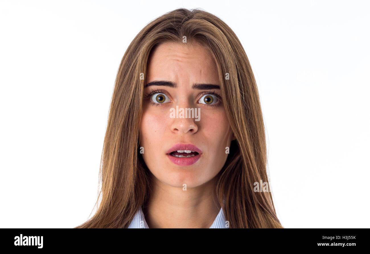 Woman looking confused Stock Photo - Alamy