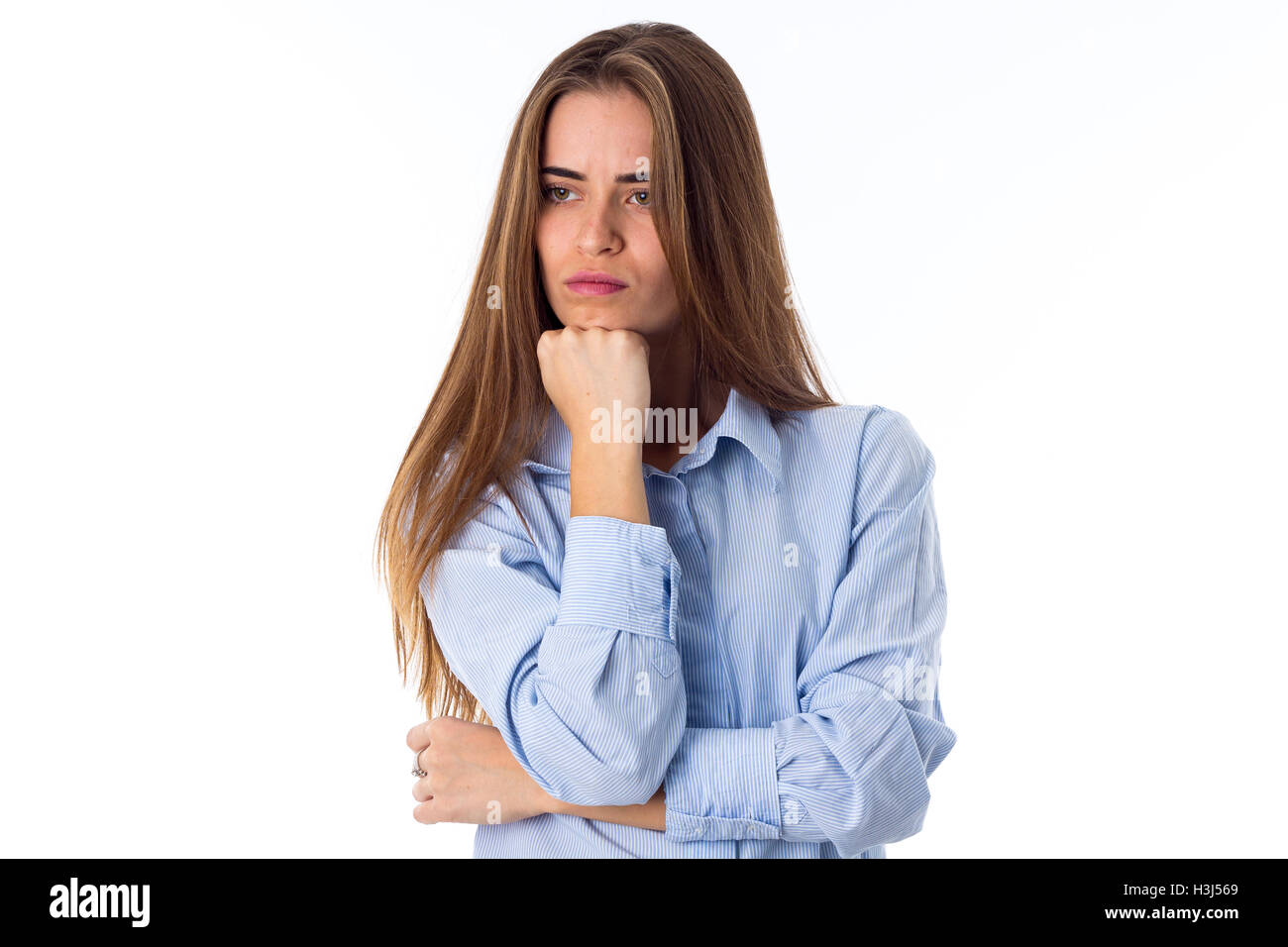 Woman thinking over Stock Photo - Alamy