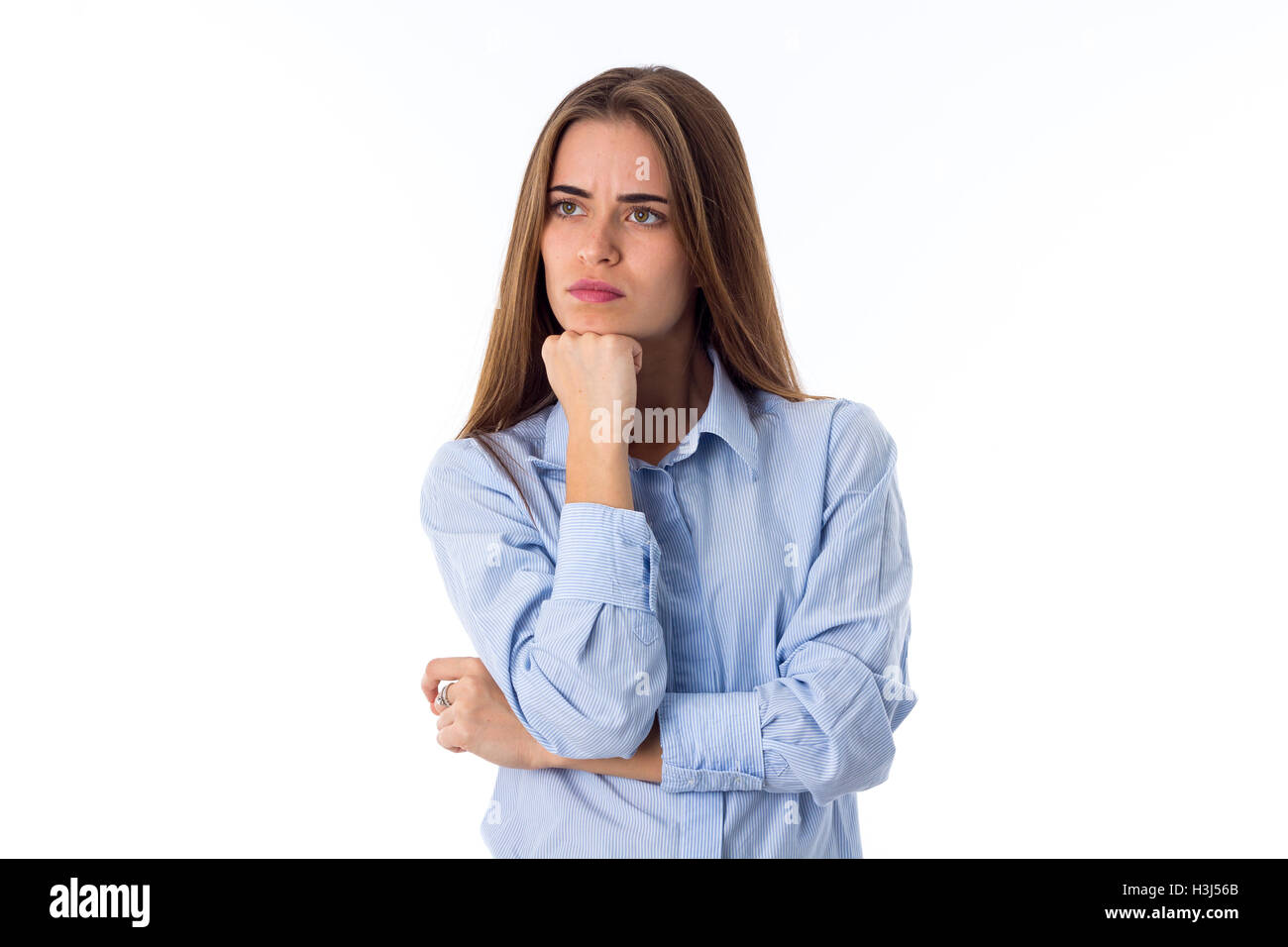 Woman thinking over Stock Photo - Alamy