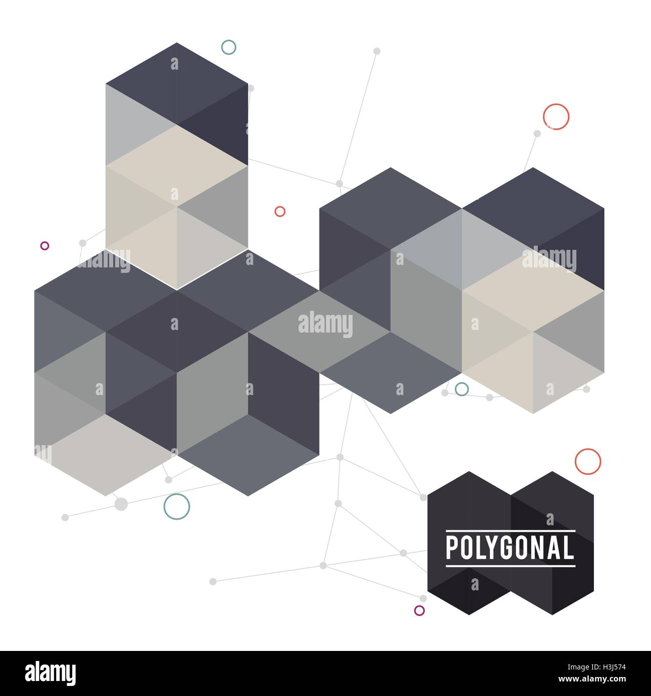 Polygonal design. Geometric shape design. , vector illustration Stock ...