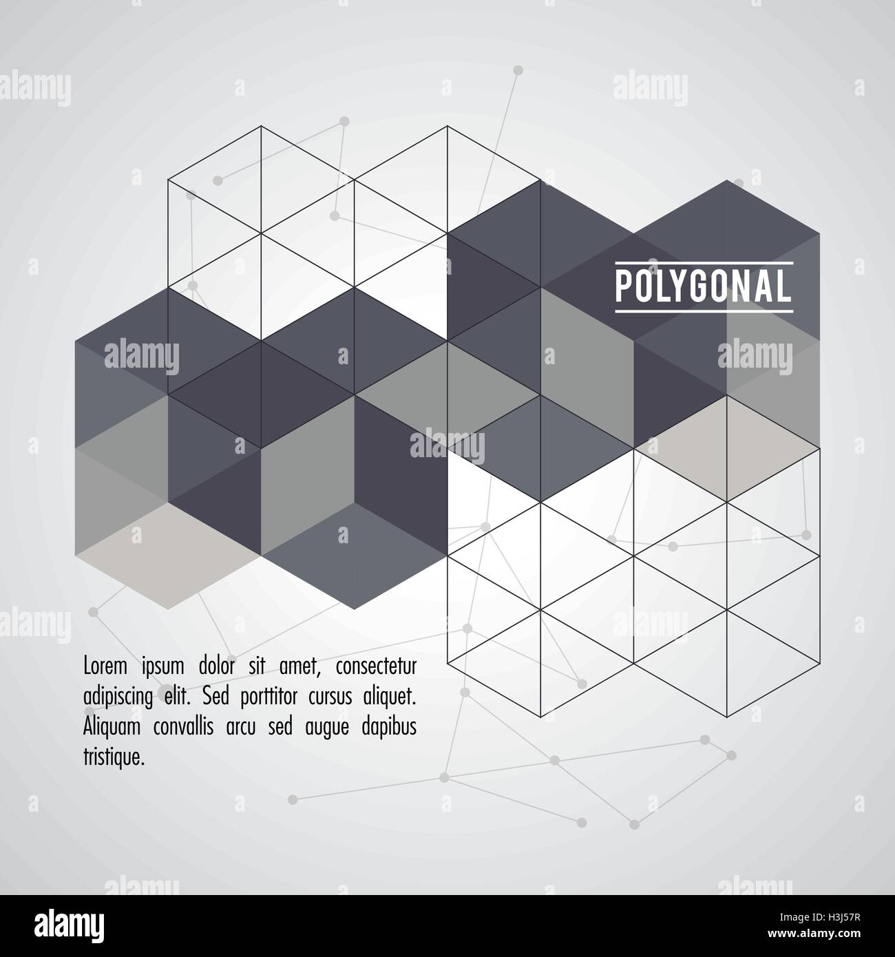 Polygonal design. Geometric shape design. , vector illustration Stock ...