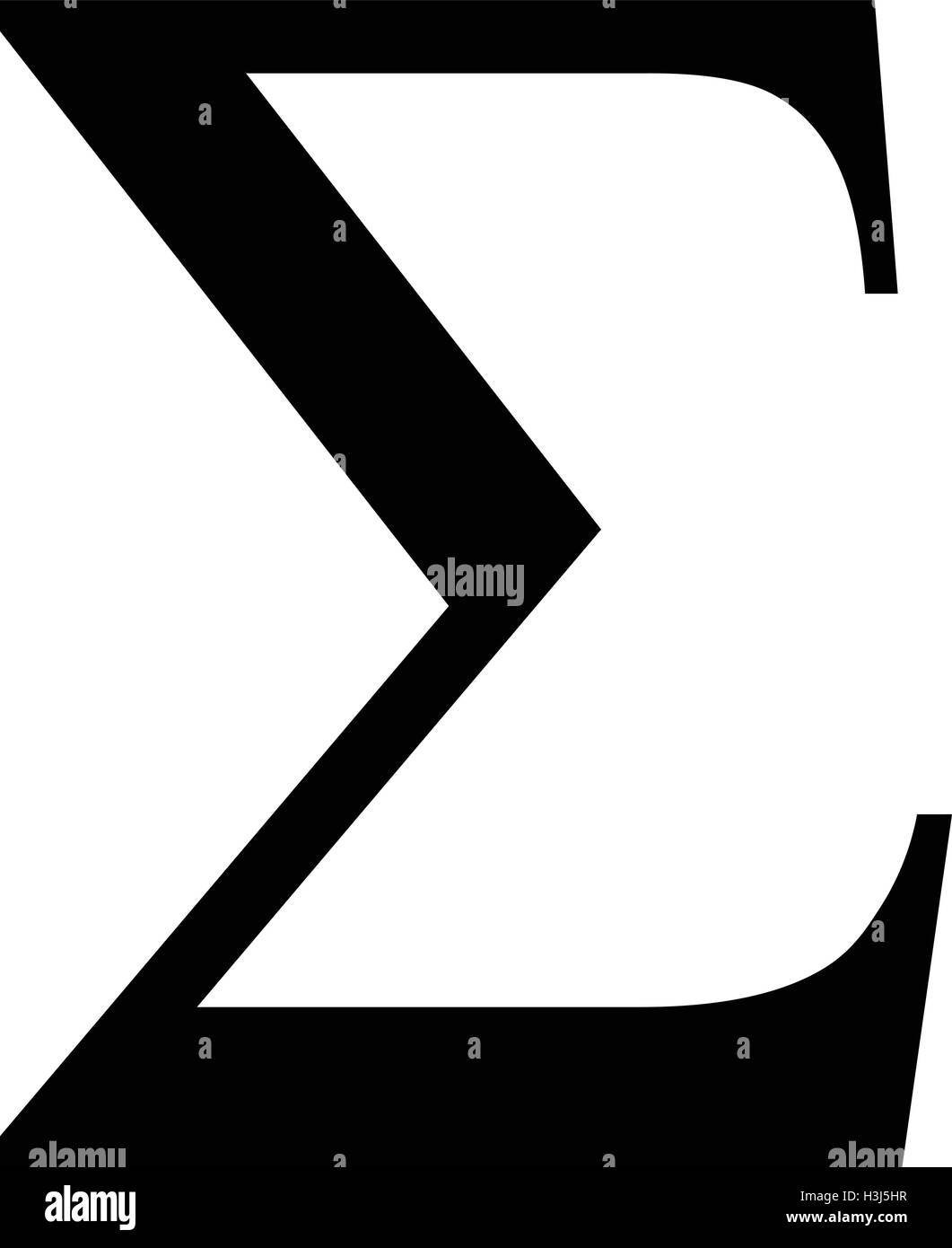 Sigma Greek Letter Icon Sigma Symbol Vector Illustration Stock Vector