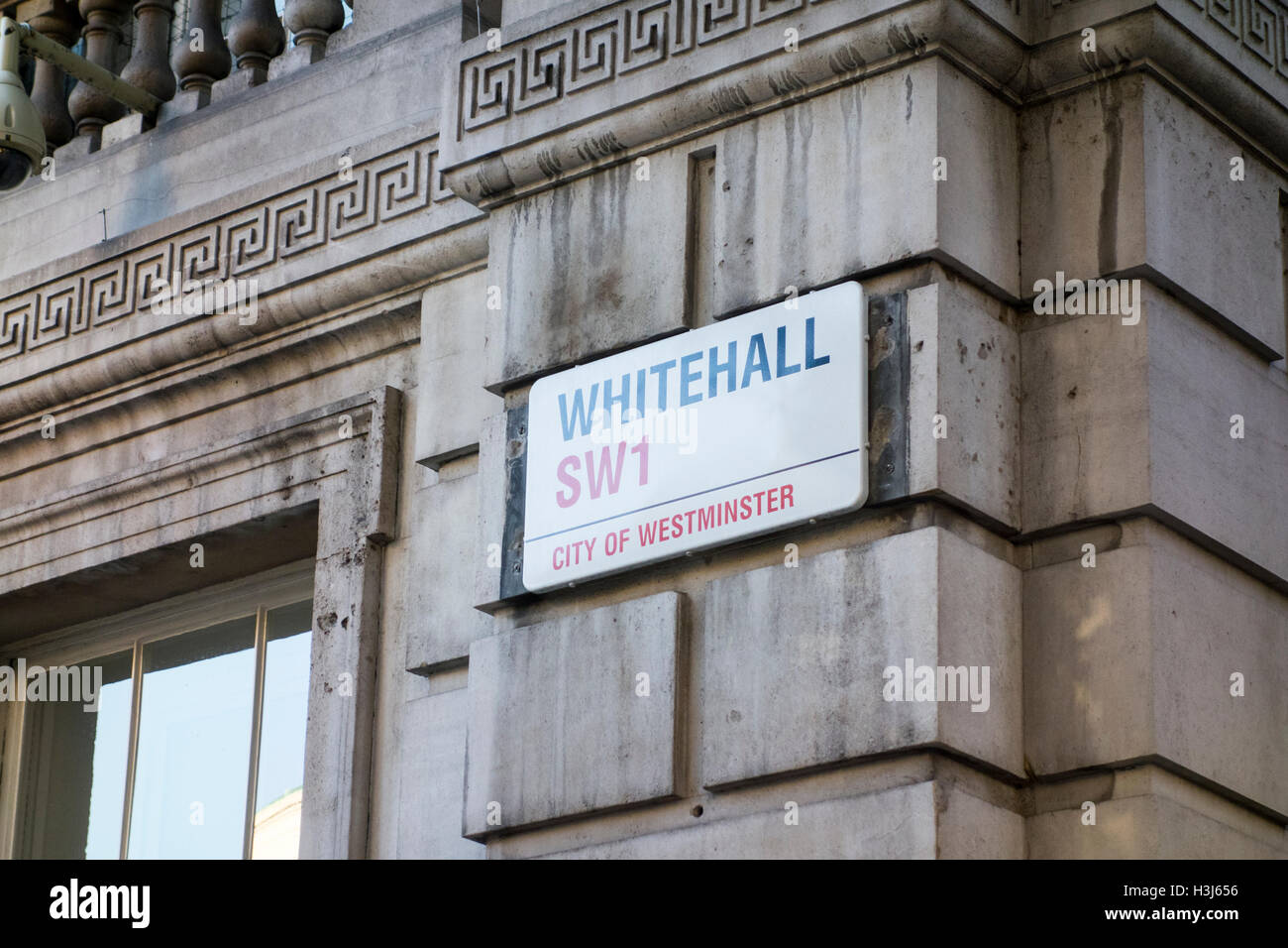Whitehall road name sign. London, UK Stock Photo - Alamy
