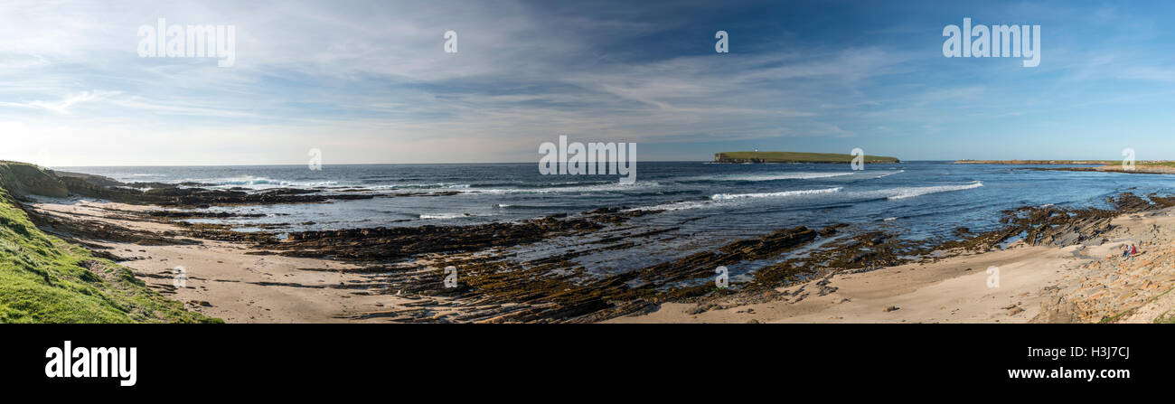 The Brough of Birsay viewed from Birsay Bay, Mainland, Orkney, Scotland ...