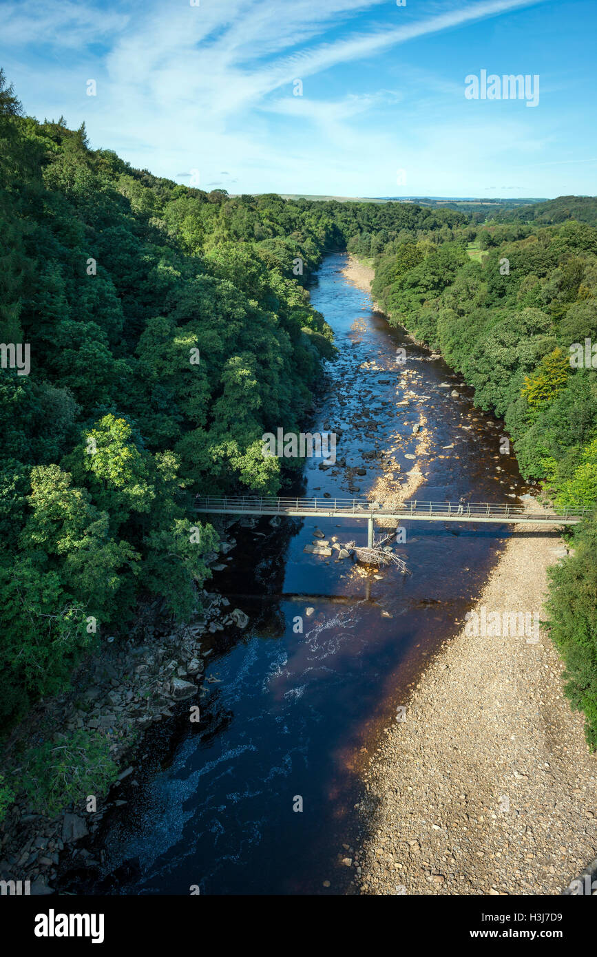 The River South Tyne viewed from Lambley Viaduct, Northumberland, UK ...