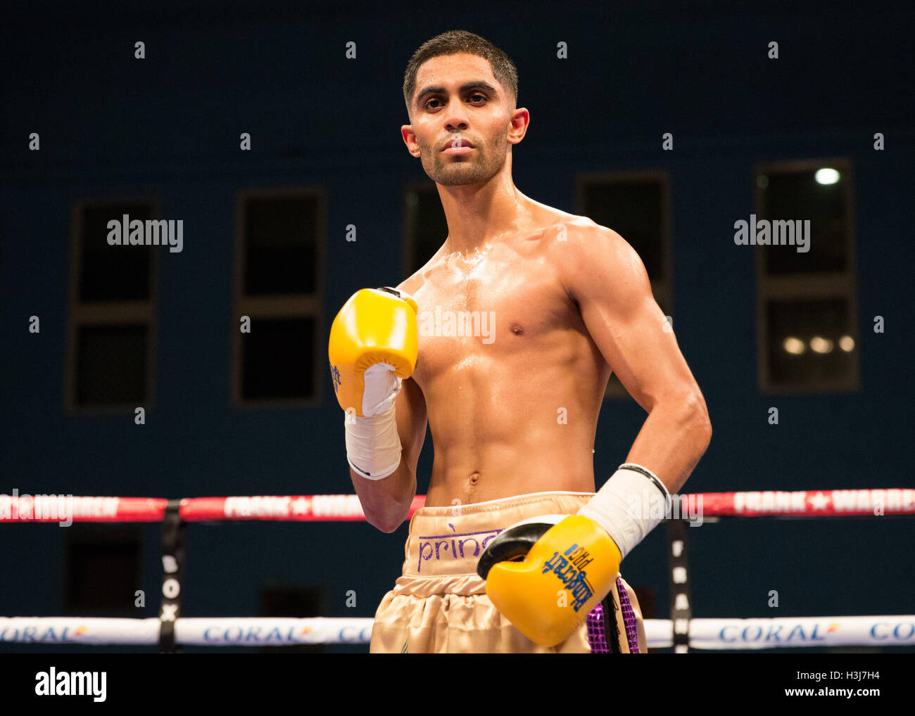 Prince Patel celebrates victory of Patrik Bartos Stock Photo - Alamy