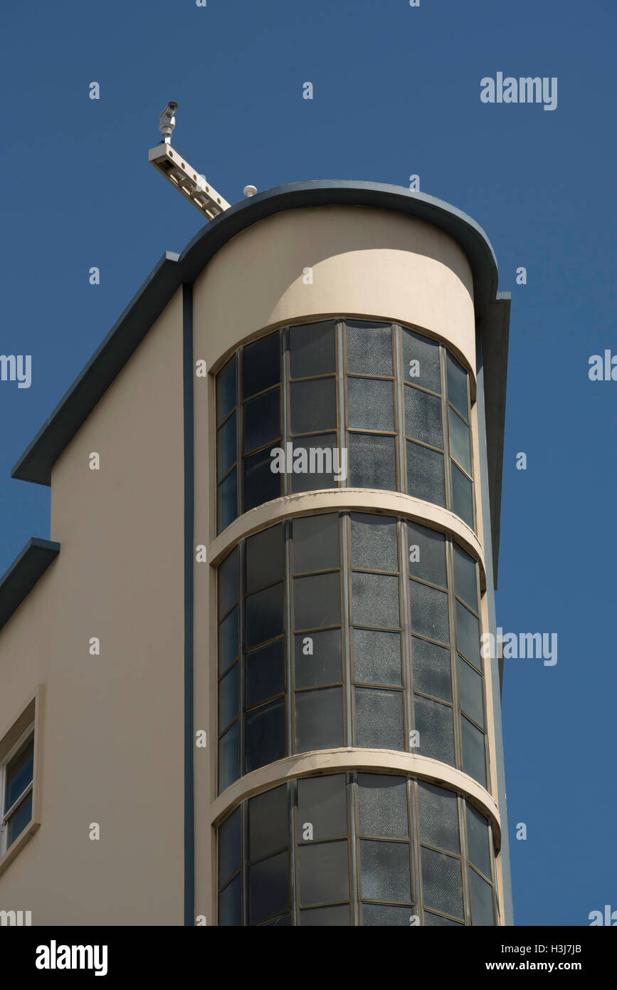 A surveillance camera mounted on the top of the 1940 built Streamline ...