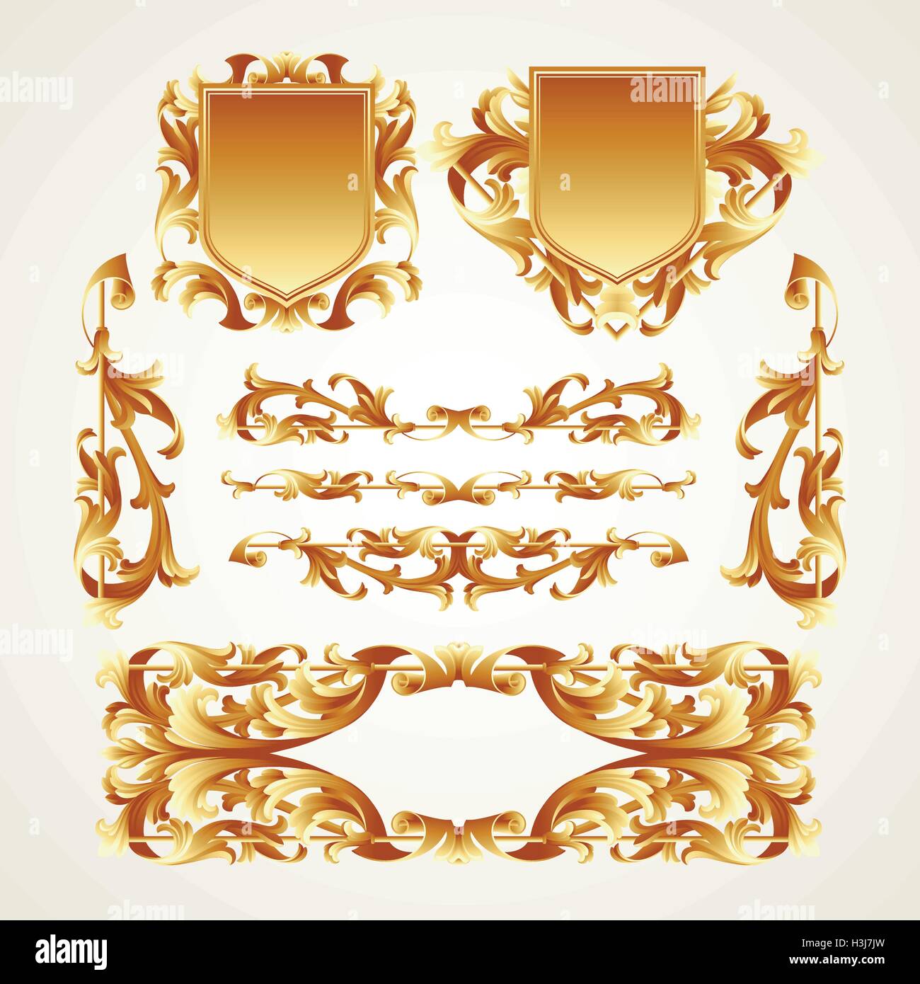 Antiquated ornate patterns. Vector illustration Stock Vector Image ...