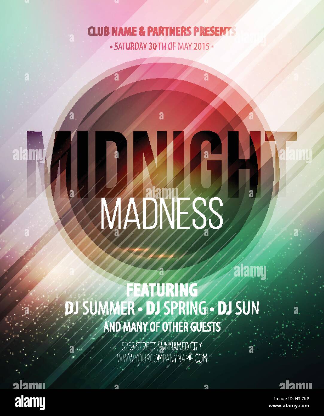 Midnight madness poster Stock Vector Images - Alamy