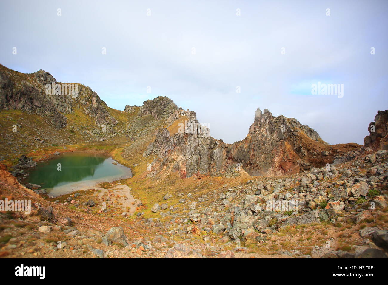 Top of Mt.Yakedake, North Alps, Nagano, Japan Stock Photo - Alamy