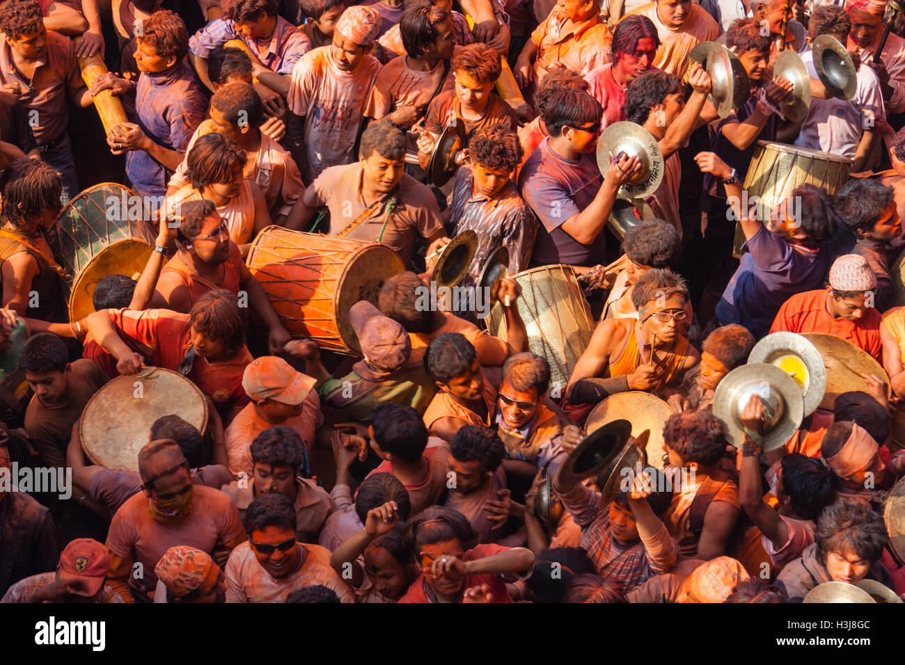 Sindoor Balkumari Jatra, a festival is celebrated in Thimi as part of ...