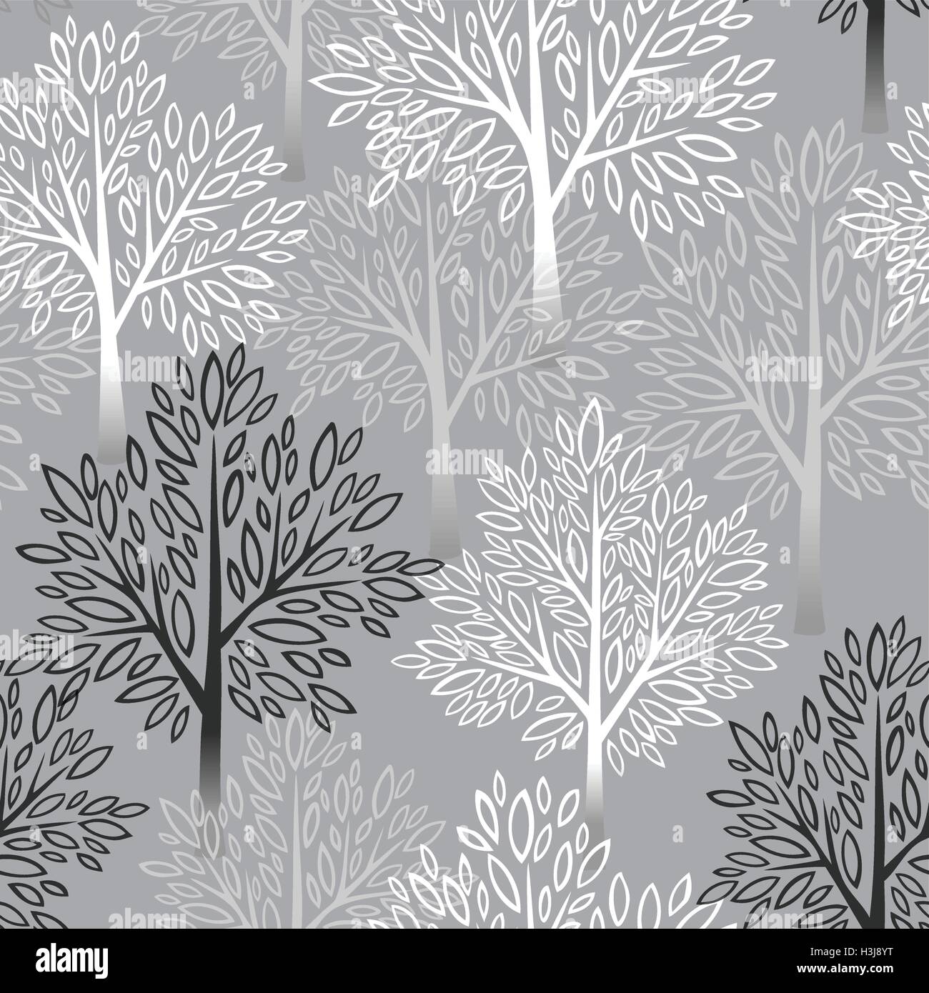 Tree seamless pattern. Vector illustration Stock Vector Image & Art - Alamy