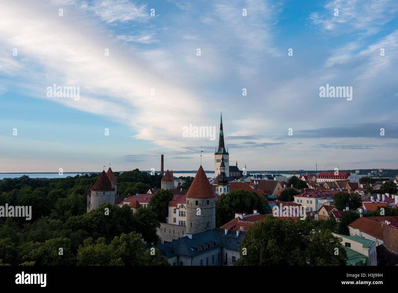 Wonderful view of Tallinn's old town Stock Photo - Alamy