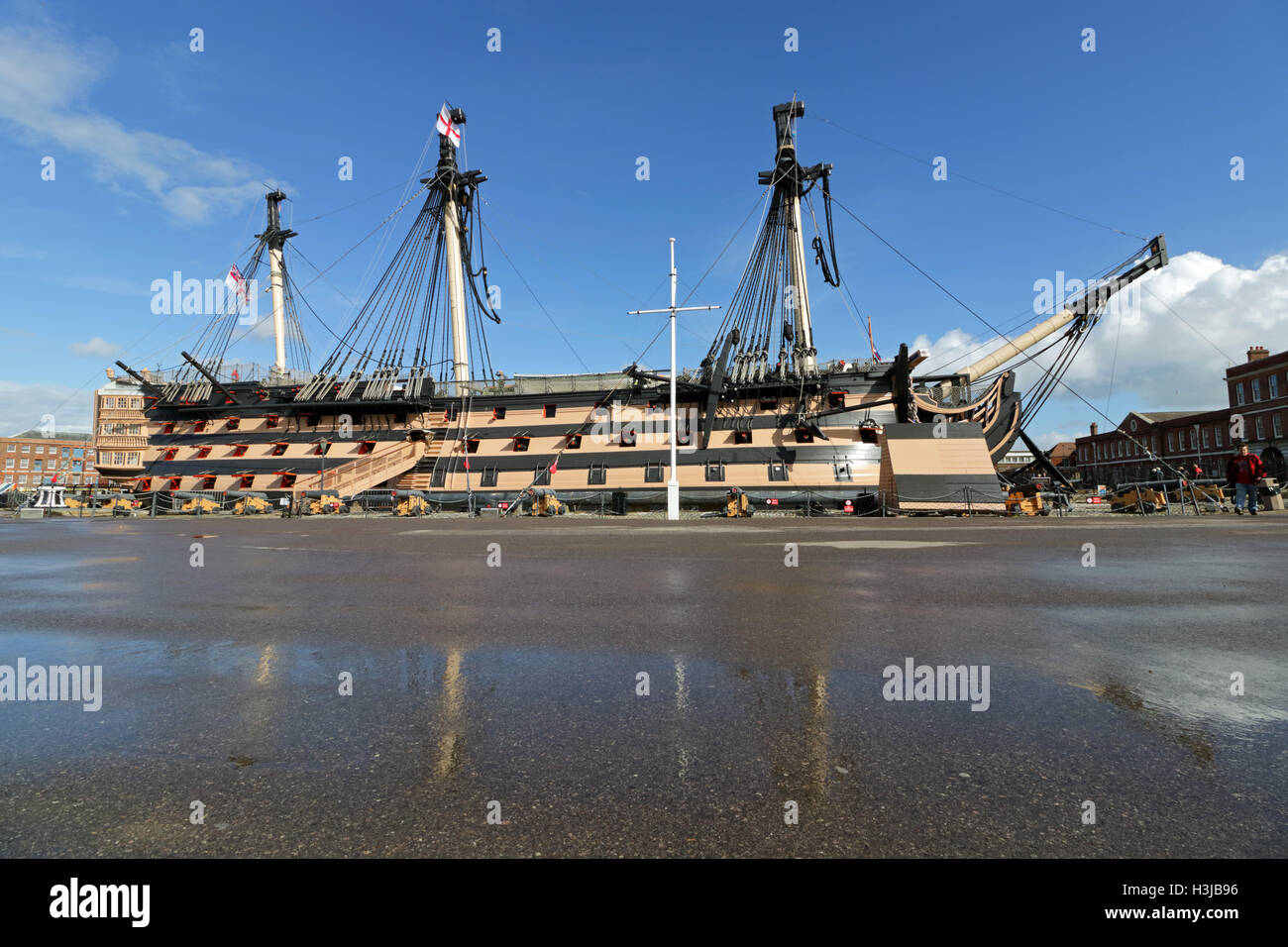 HMS Victory at the Historic Dockyard Portsmouth, Hampshire, England, UK ...