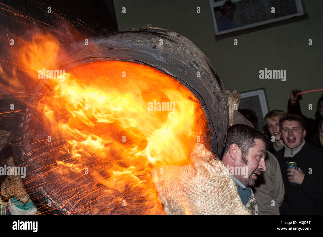At Ottery St Mary tar barrel rolling event,Devon,England,UK, Europe ...