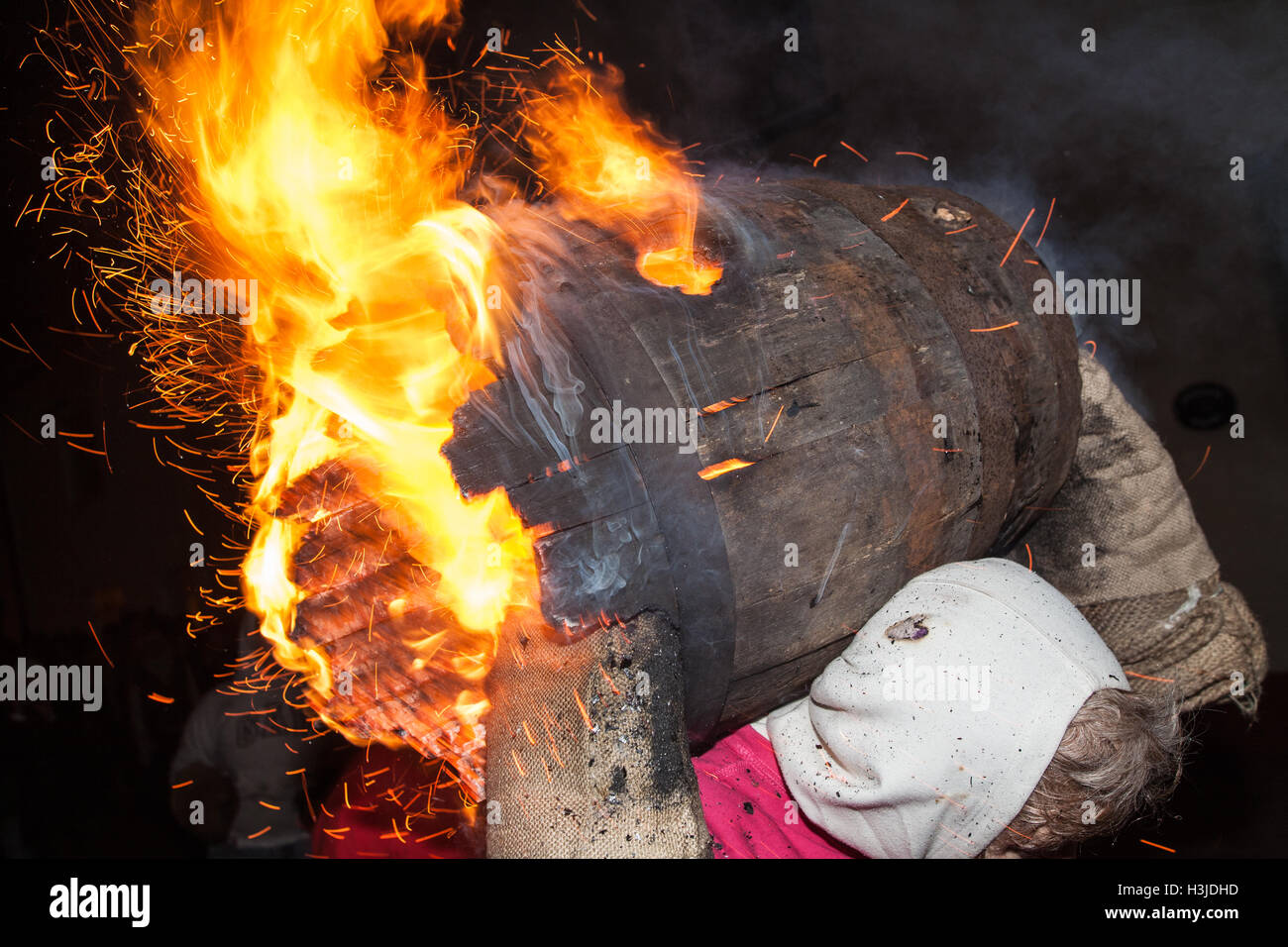At Ottery St Mary tar barrel rolling event,Devon,England,UK, Europe ...