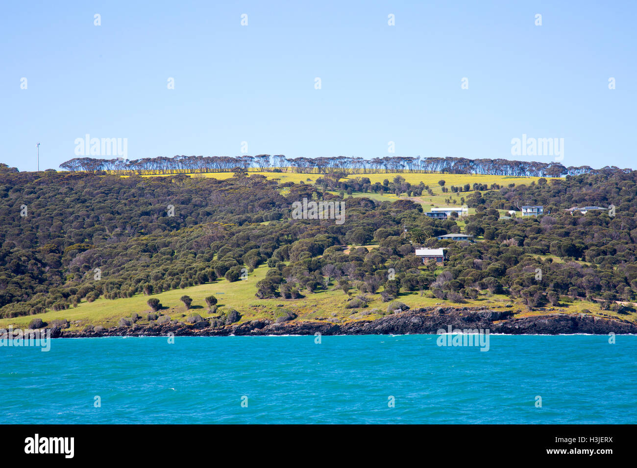 Penneshaw on the coast of Kangaroo island,South Australia Stock Photo ...
