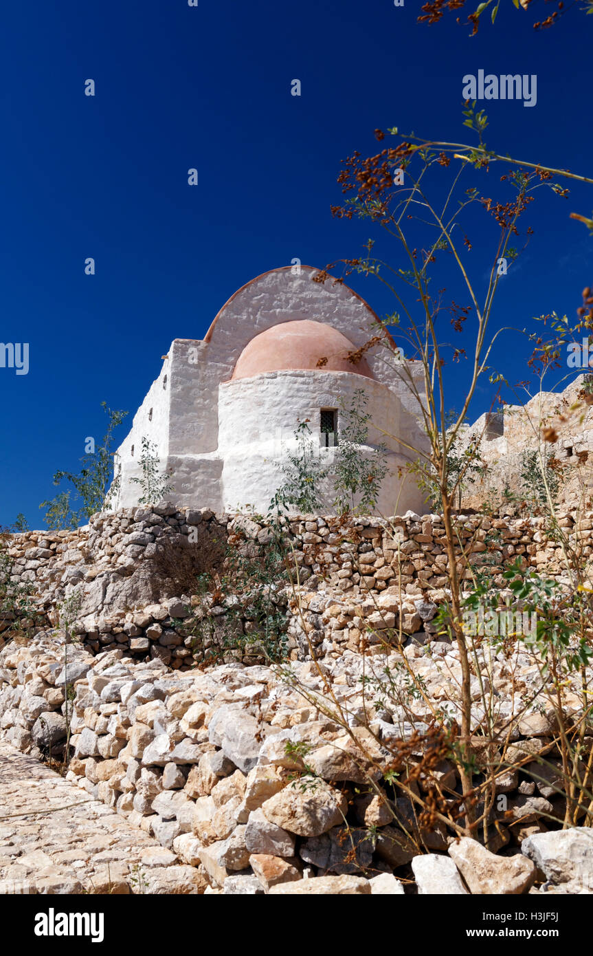 Aghios Nikolas Church inside the medieval castle of the Knights of St ...