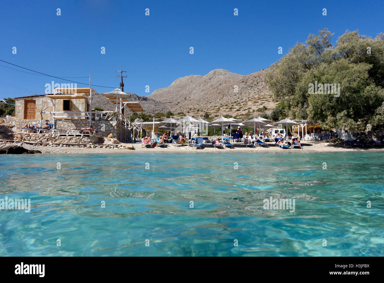Kania Beach, Chalki Island near Rhodes, Dodecanese Islands, Greece ...