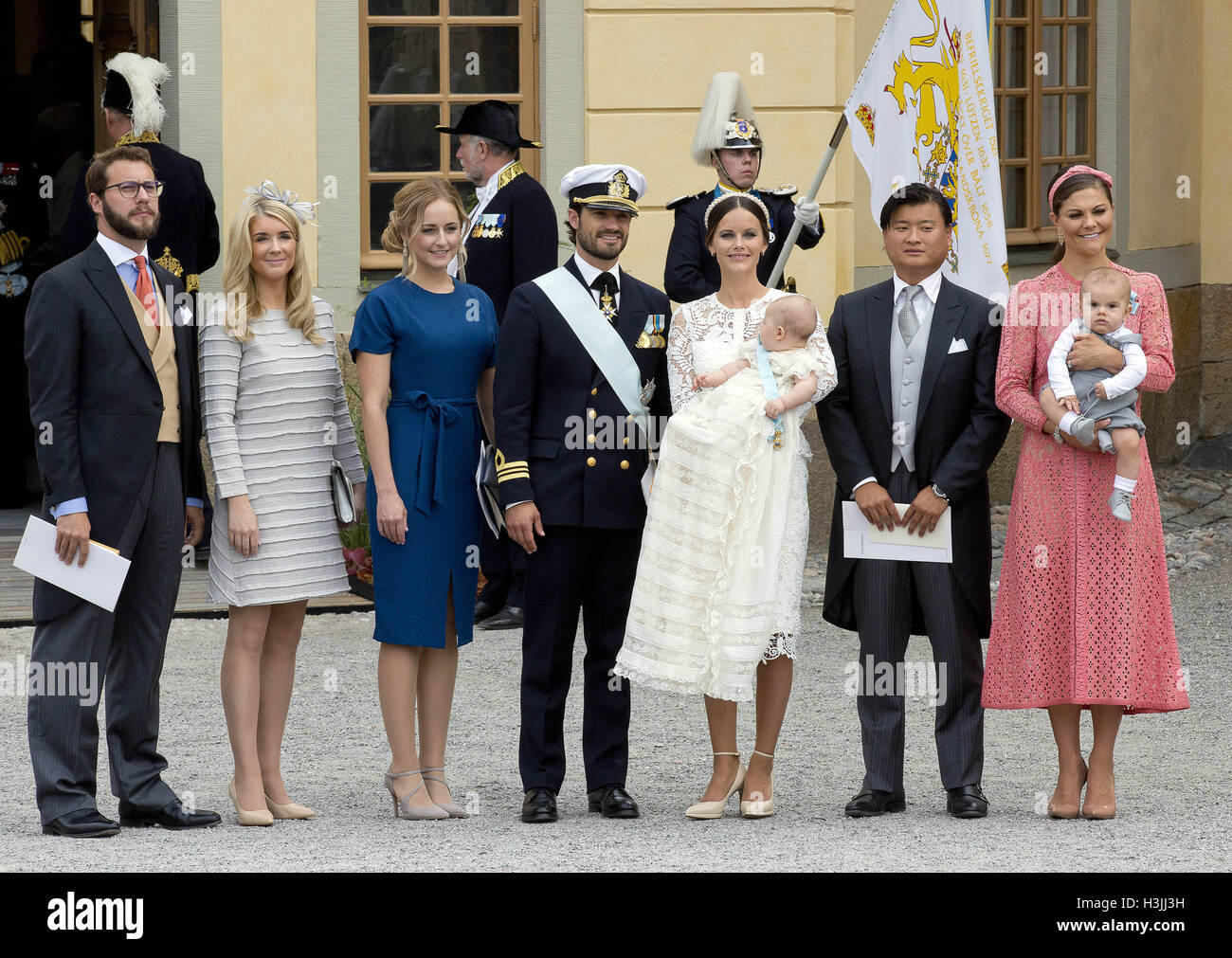 The christening of Prince Alexander of Sweden at Drottningholm Palace ...