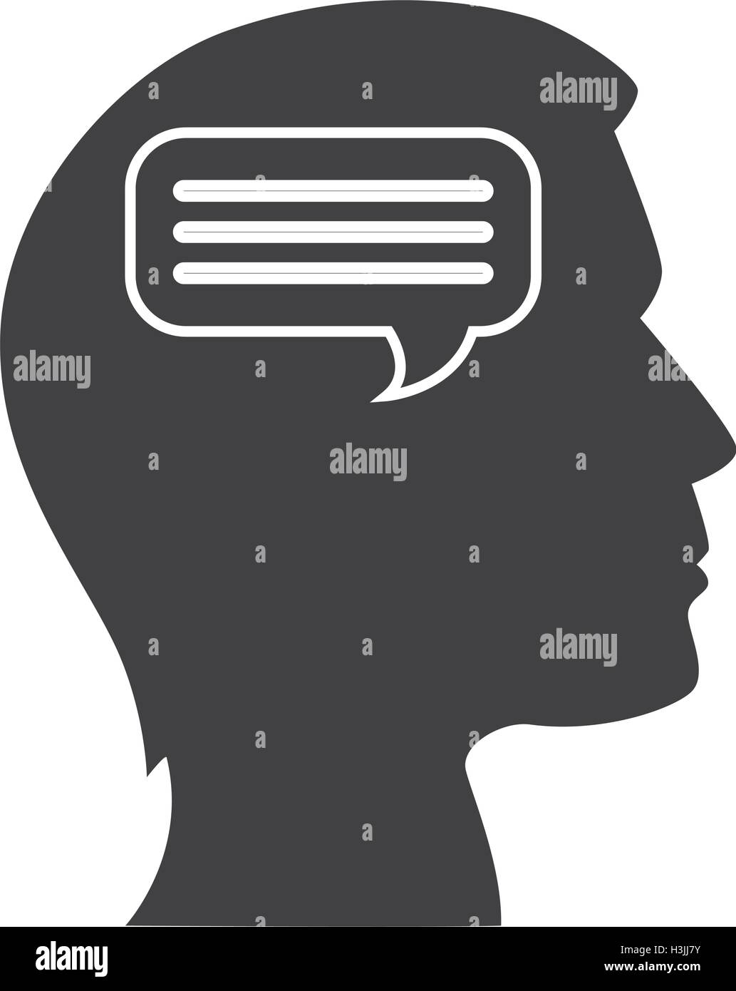 human head profile Stock Vector Image & Art - Alamy