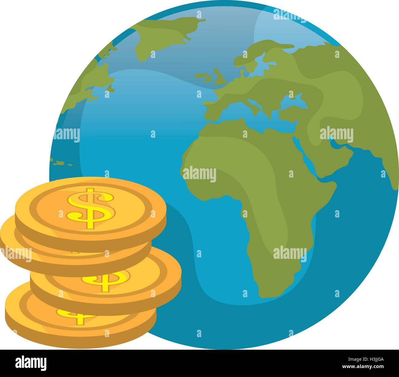 earth planet and money Stock Vector Image & Art - Alamy