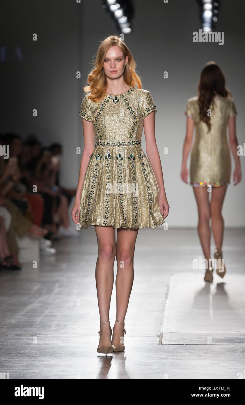 New York, NY USA - September 8, 2016: Model walks runway for Australian ...