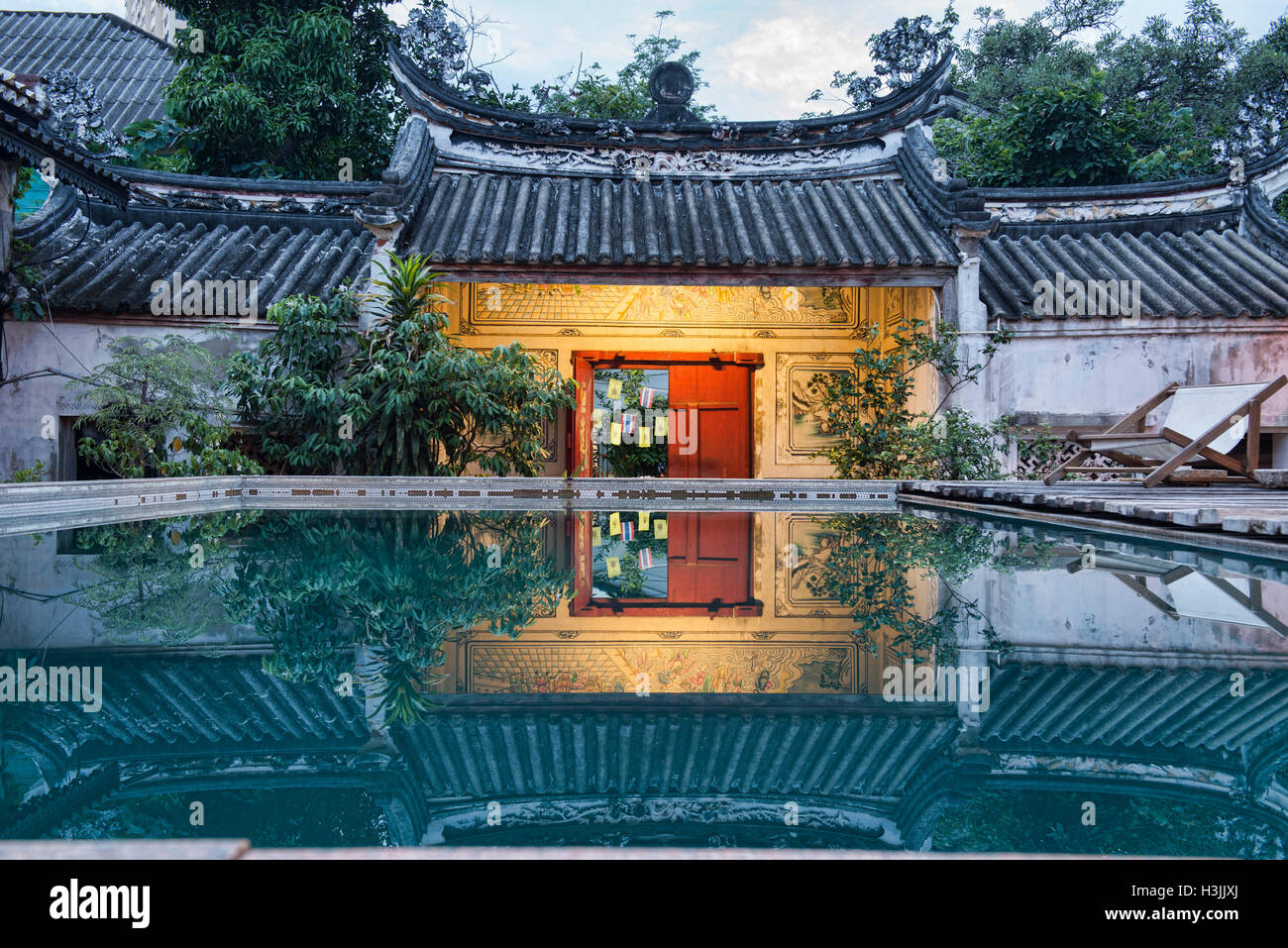 The Sou Heng Tai teakwood Chinese house, Bangkok, Thailand Stock Photo ...