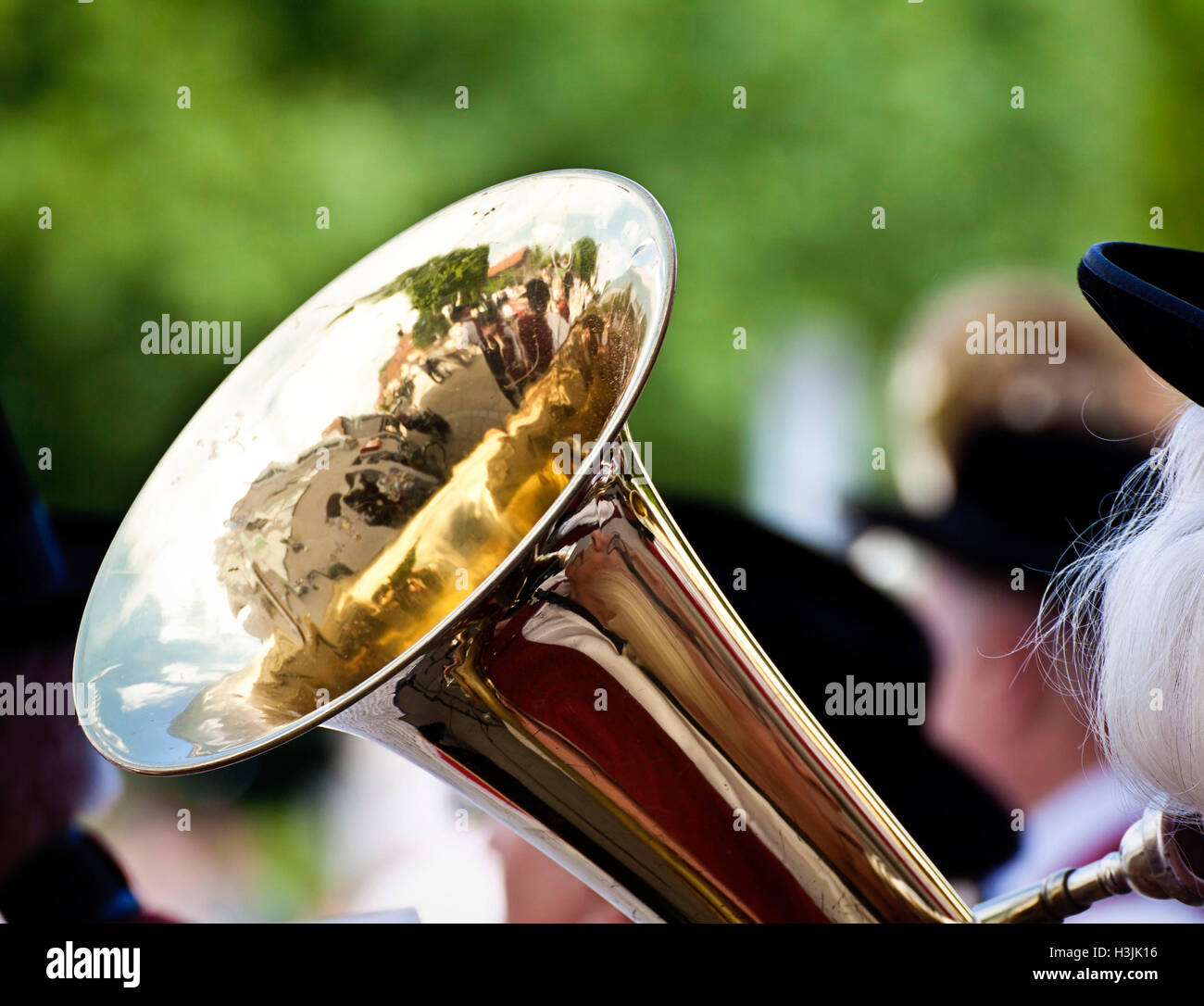 Brass band concert in Bavaria, blurred background Stock Photo - Alamy