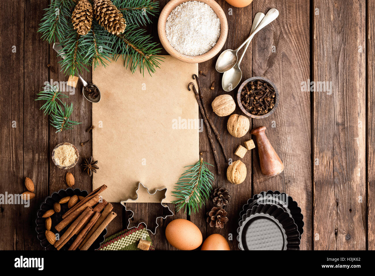 culinary background for Christmas baking Stock Photo - Alamy