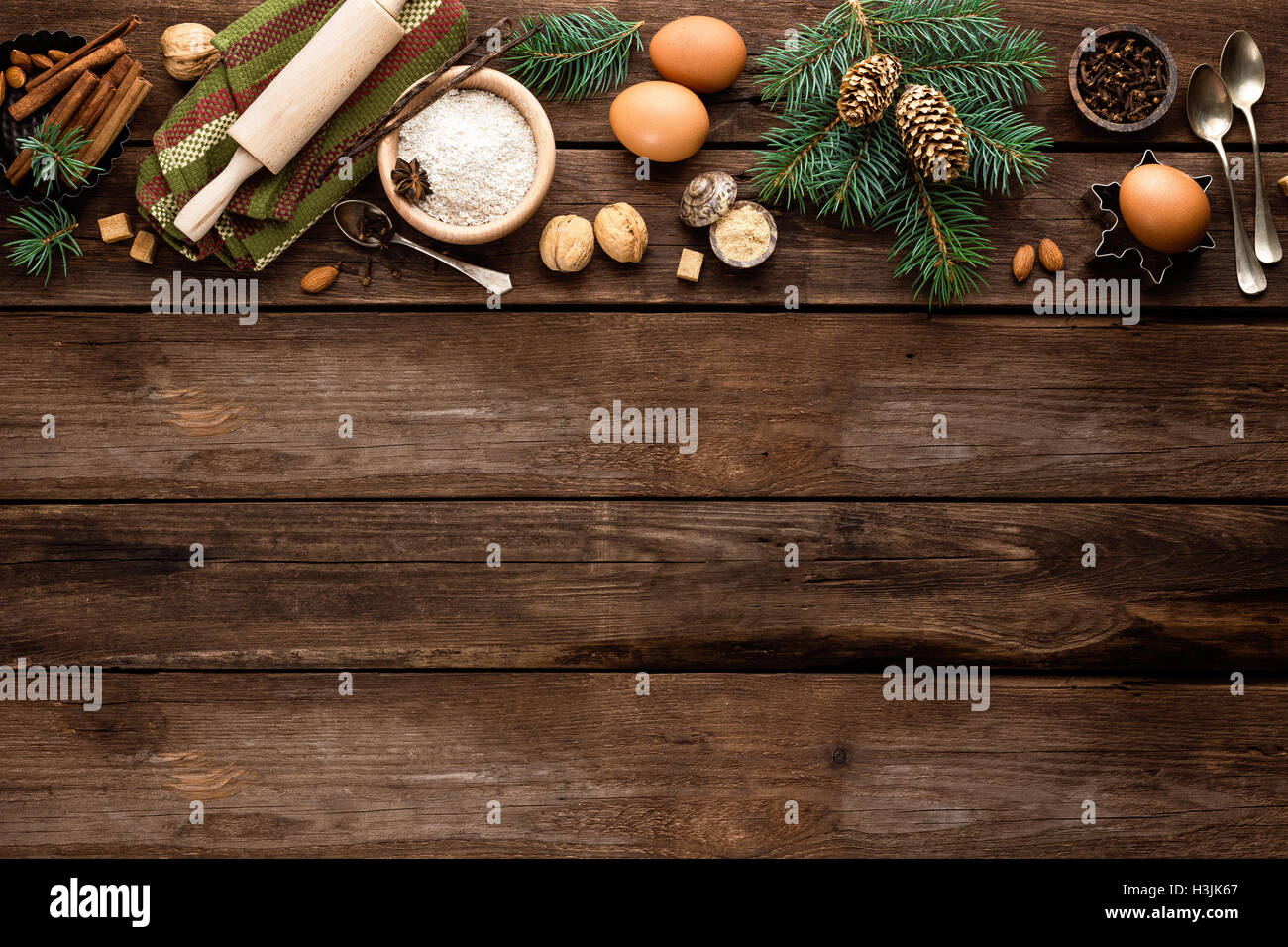 culinary background for Christmas baking Stock Photo - Alamy