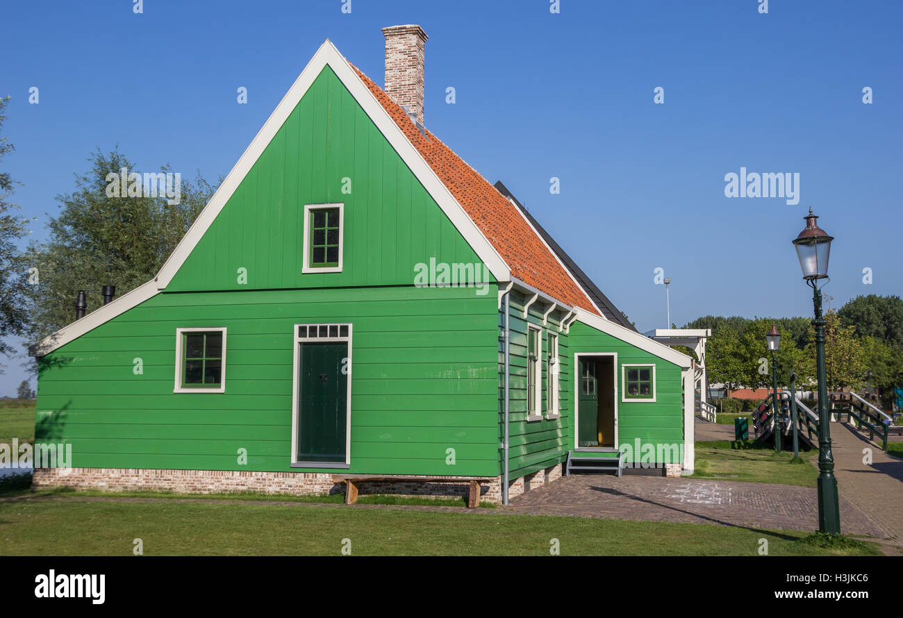 Typical dutch wooden house in Zaanse Schans, Netherlands Stock Photo ...