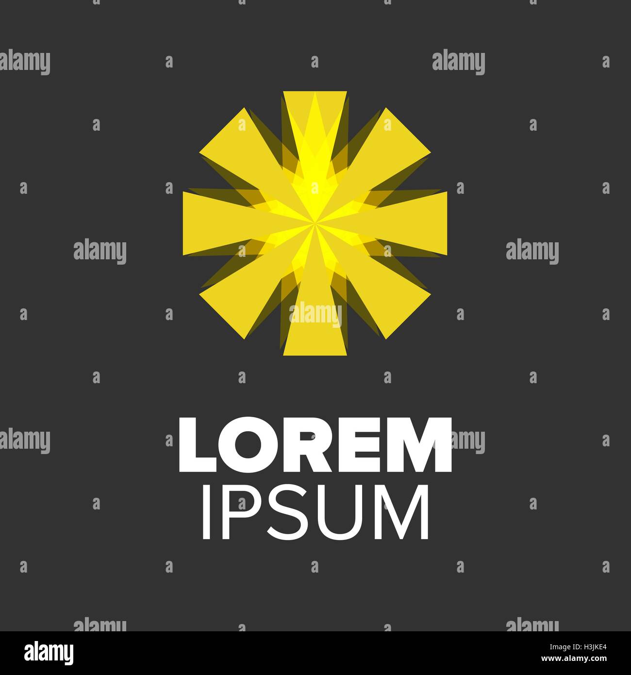 yellow flower fan logo Stock Vector Image & Art - Alamy