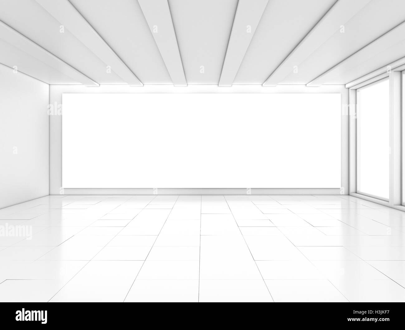 Empty white room, minimalism style Stock Photo - Alamy