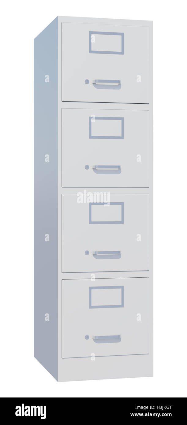 Office cabinet isolated over white background Stock Photo - Alamy