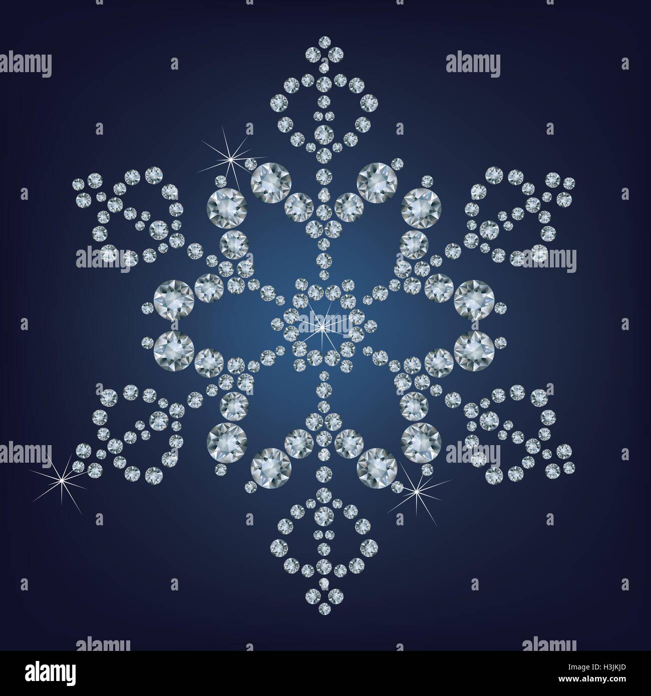 Diamond snowflake Stock Vector Images - Alamy