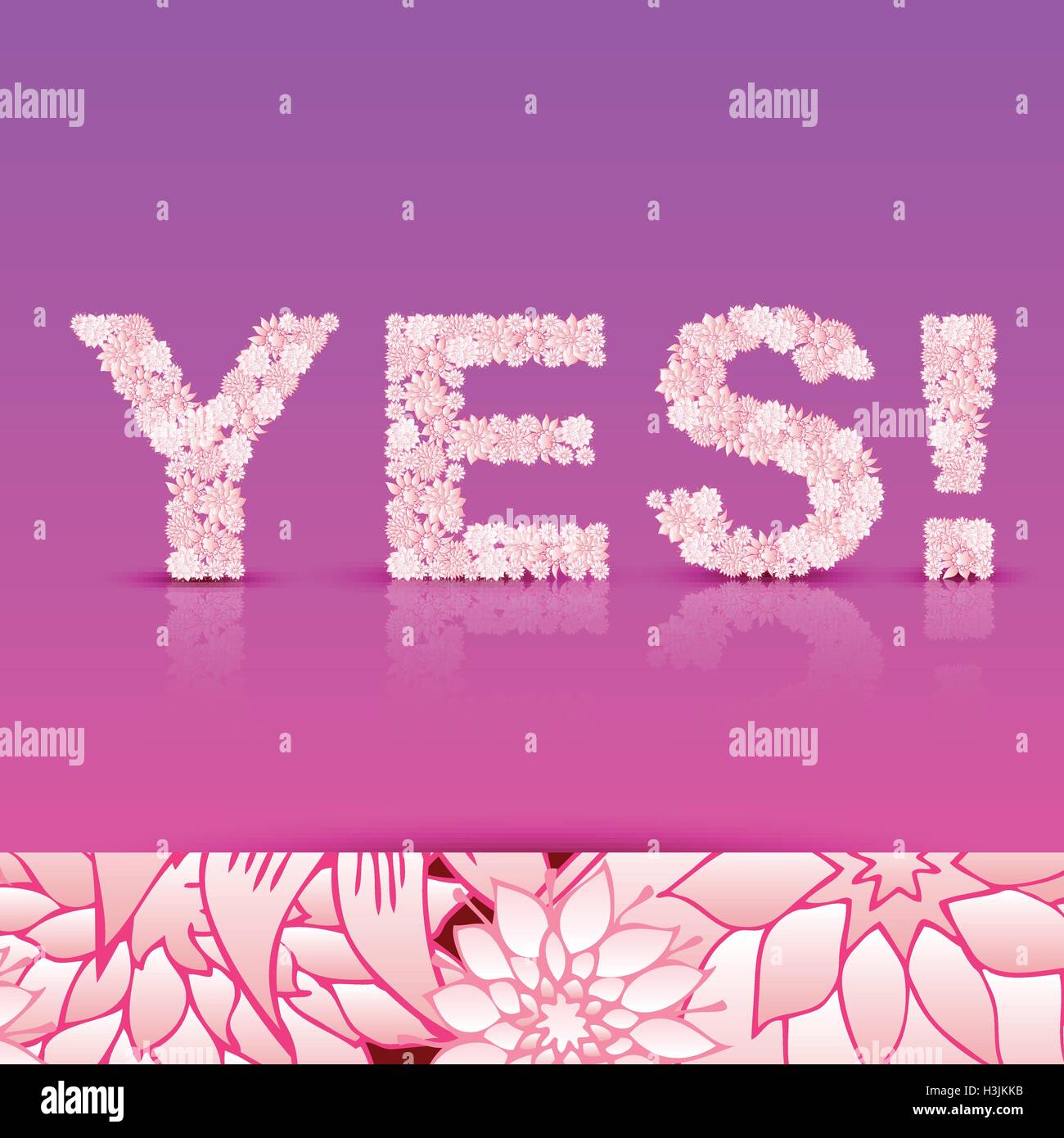Banner made pink flowers Stock Vector Images - Alamy