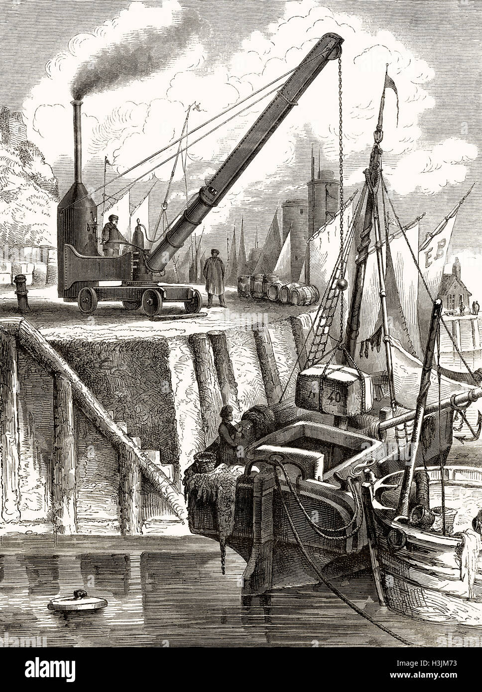 Crane antique hi-res stock photography and images - Alamy