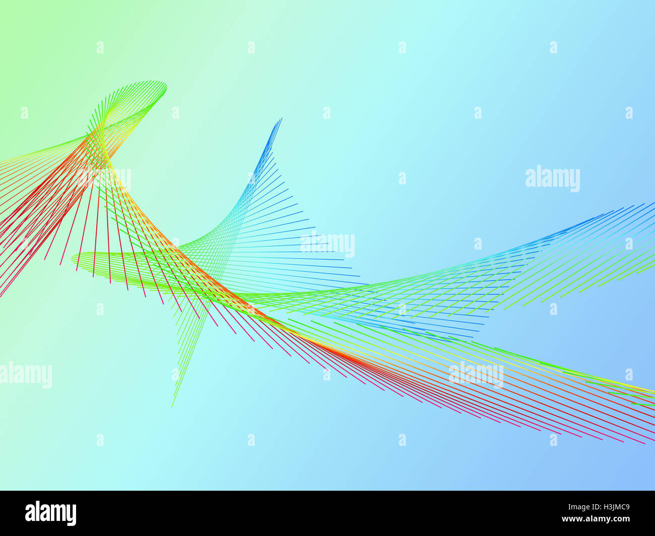 Dynamic and Bright Linear Spiral with Colorful Gradient Stock Photo - Alamy