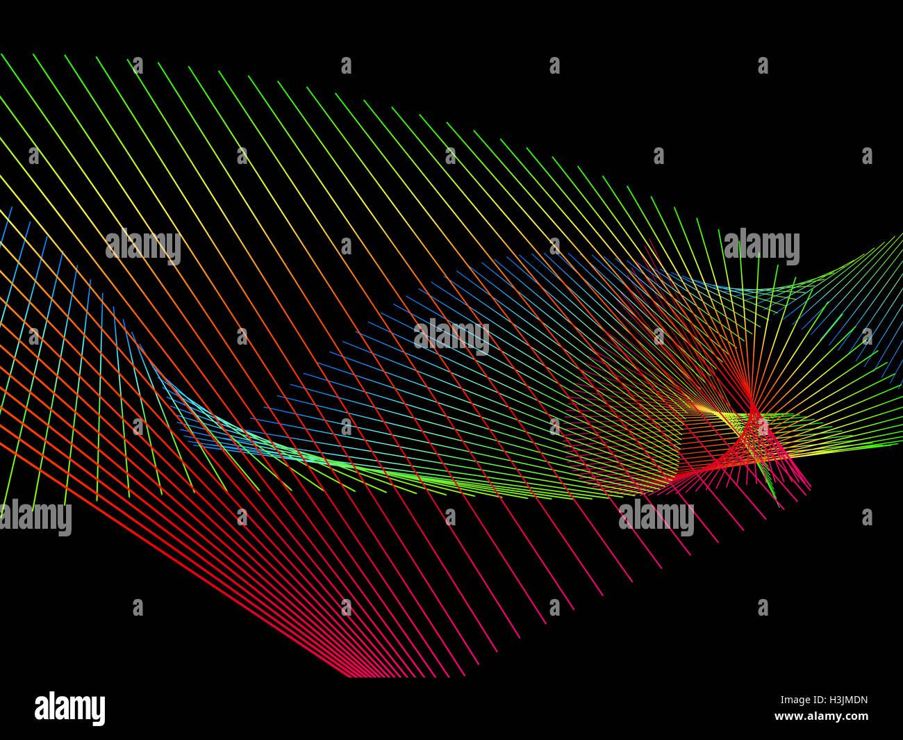 Dynamic and Bright Linear Spiral with Colorful Gradient Stock Photo - Alamy