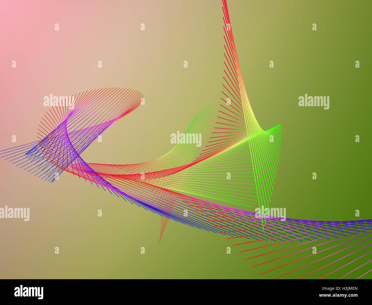 Dynamic and Bright Linear Spiral with Colorful Gradient Stock Photo - Alamy